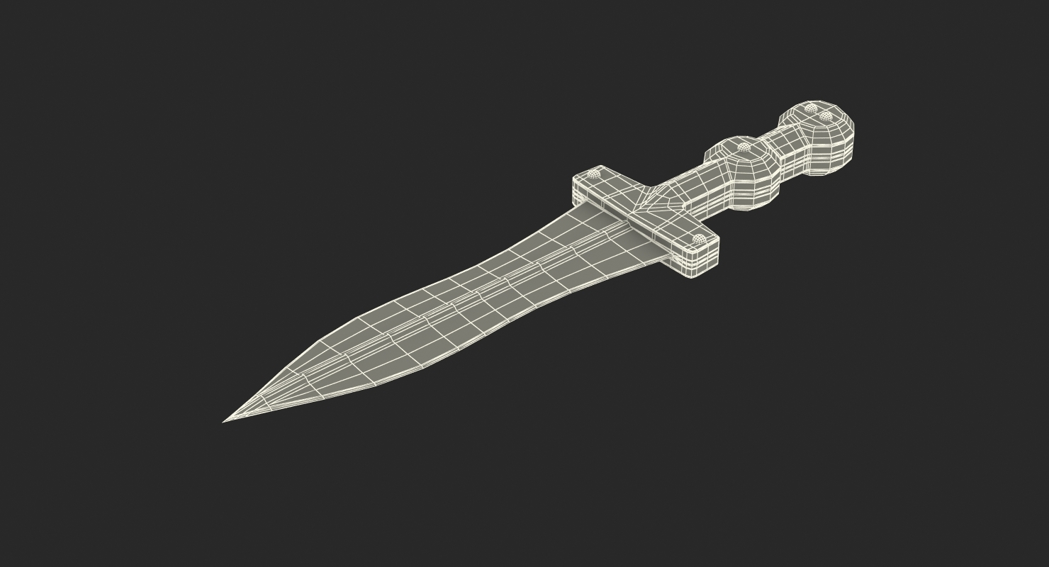 roman pugio dagger 3d model