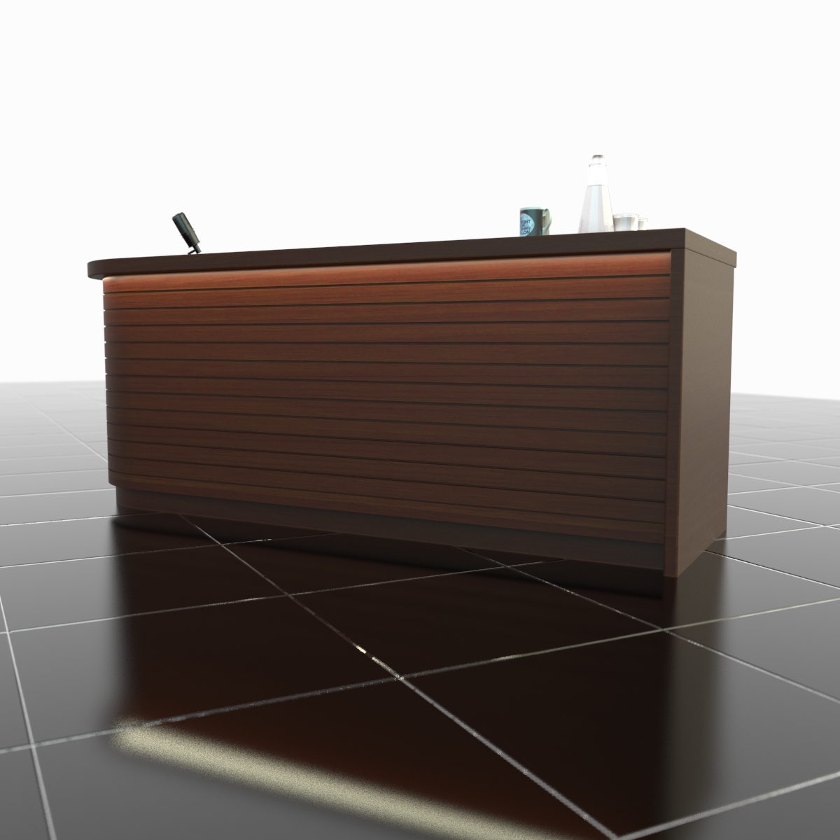 late night desk 3d max