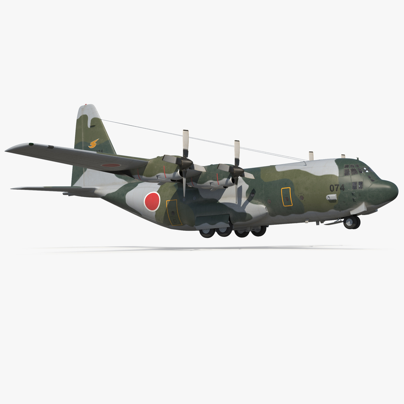 lockheed hercules l-382 japan 3d 3ds