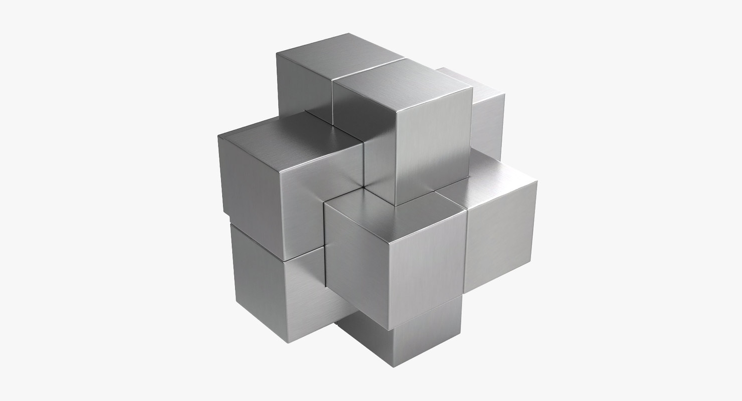 metallic puzzle 3d model