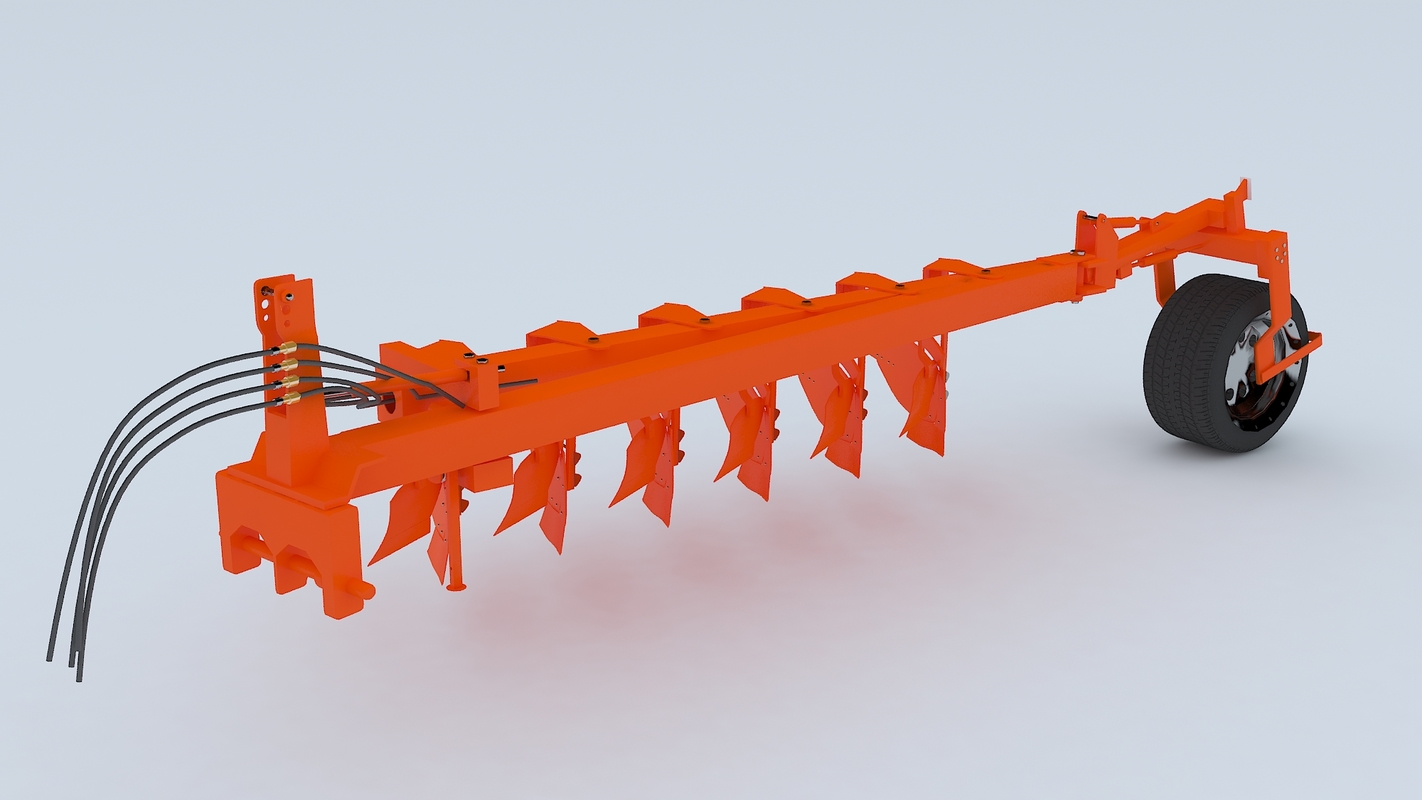 3d plough plow model