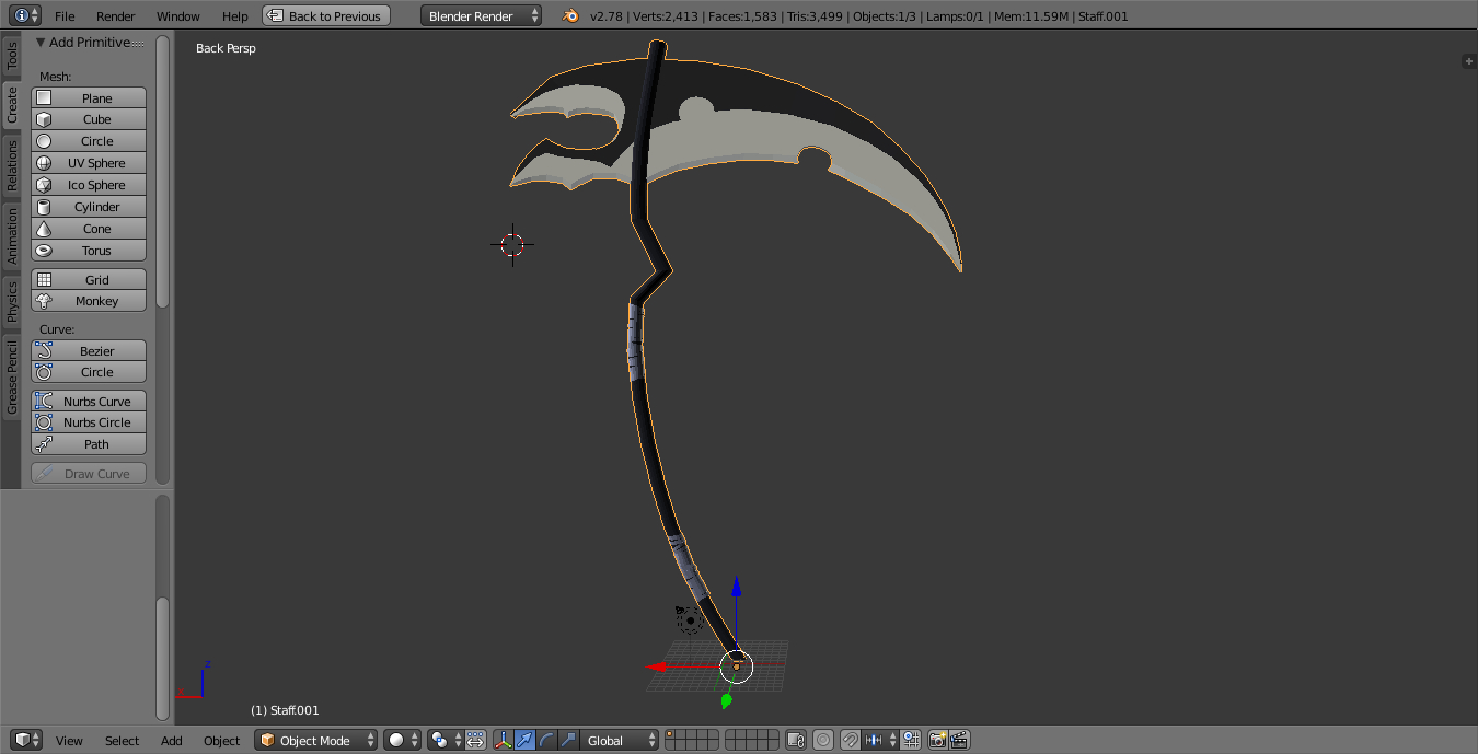 scythe 3d model