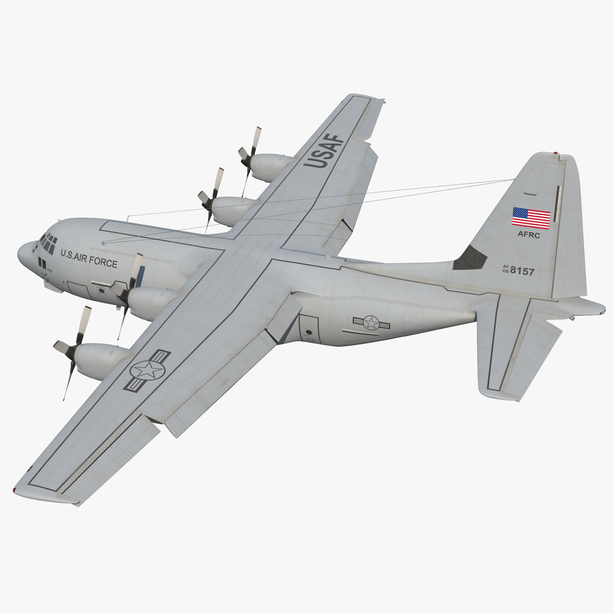 Lockheed C-130 Hercules US Military Transport Airc Model 3D ...