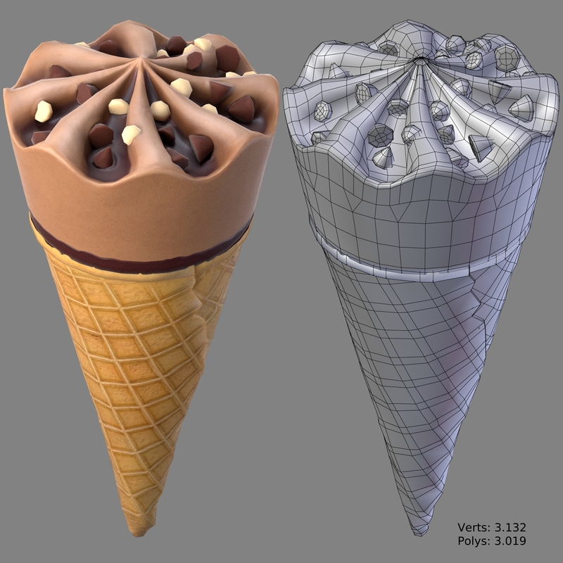 3d model ice cream