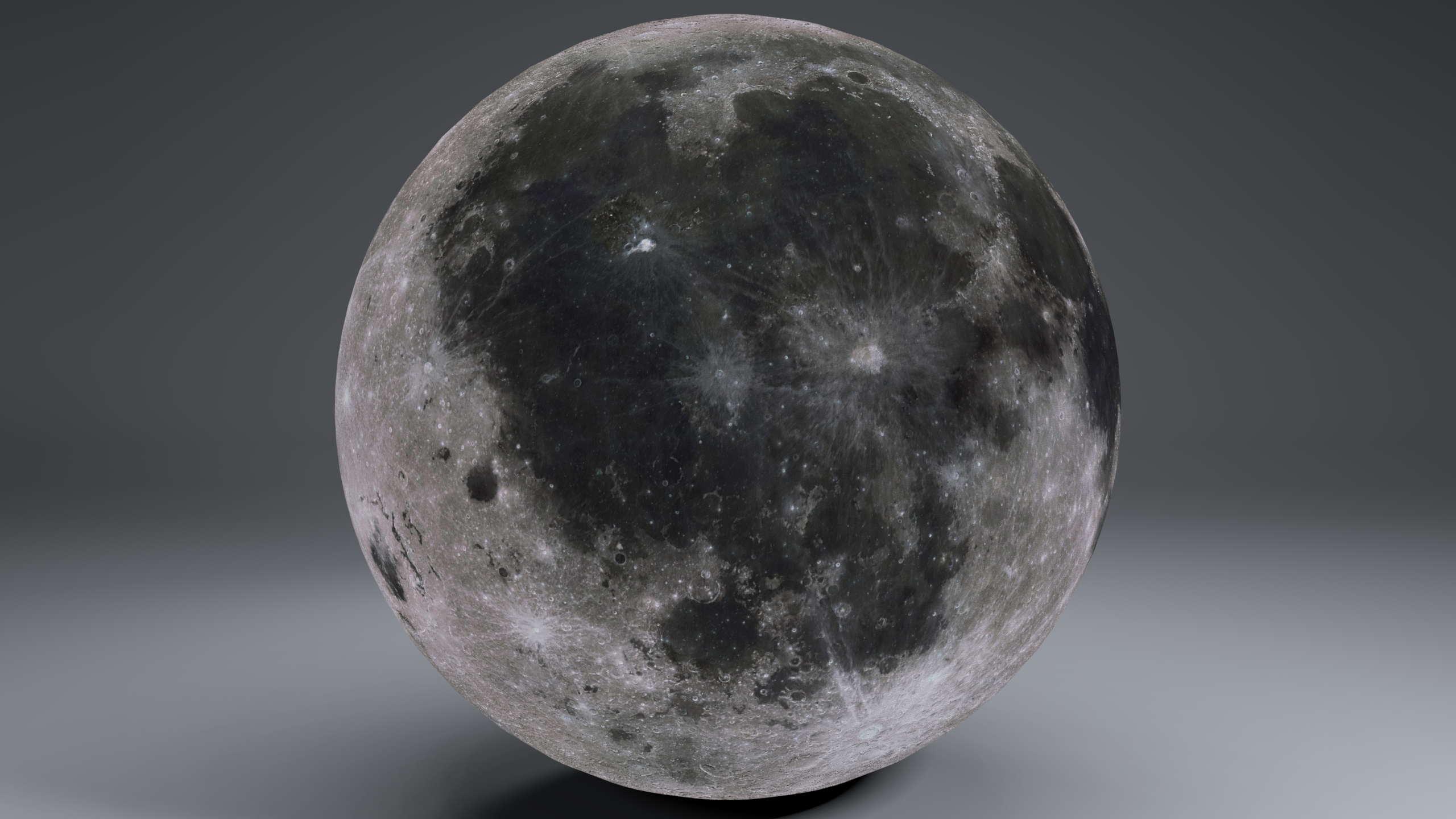 3d model 8k moon globe