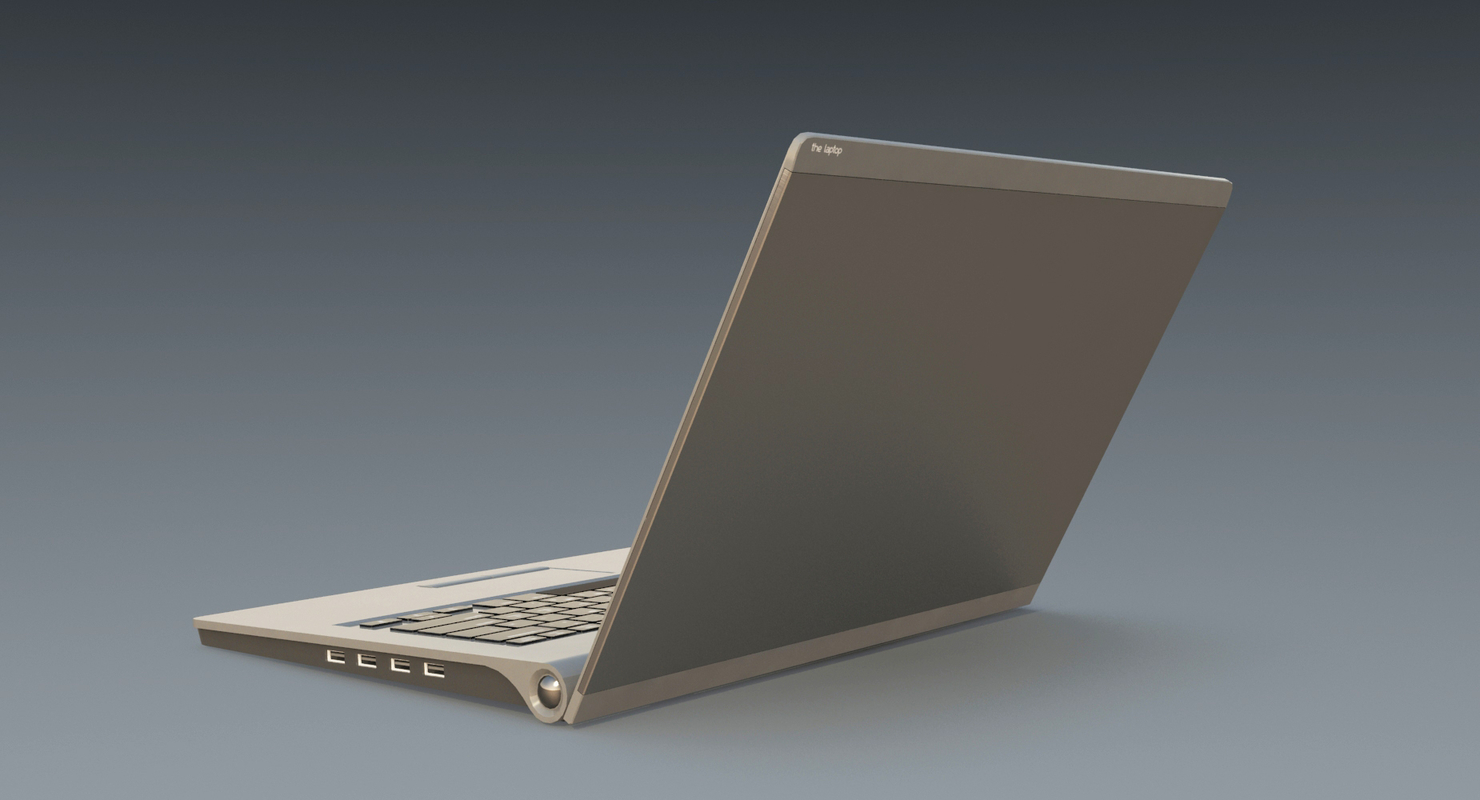 unity laptop 3d obj
