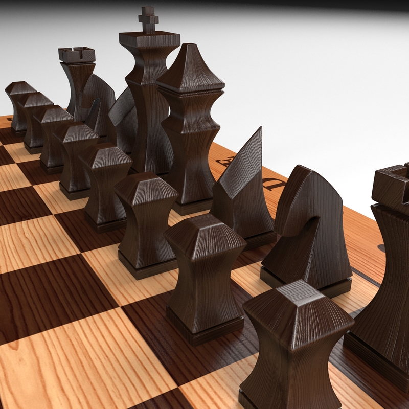 chess table 3 3d model