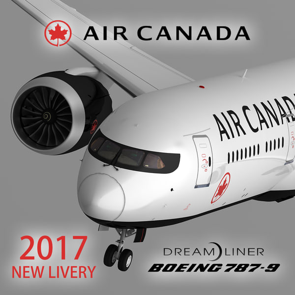 3d model air canada 787-9