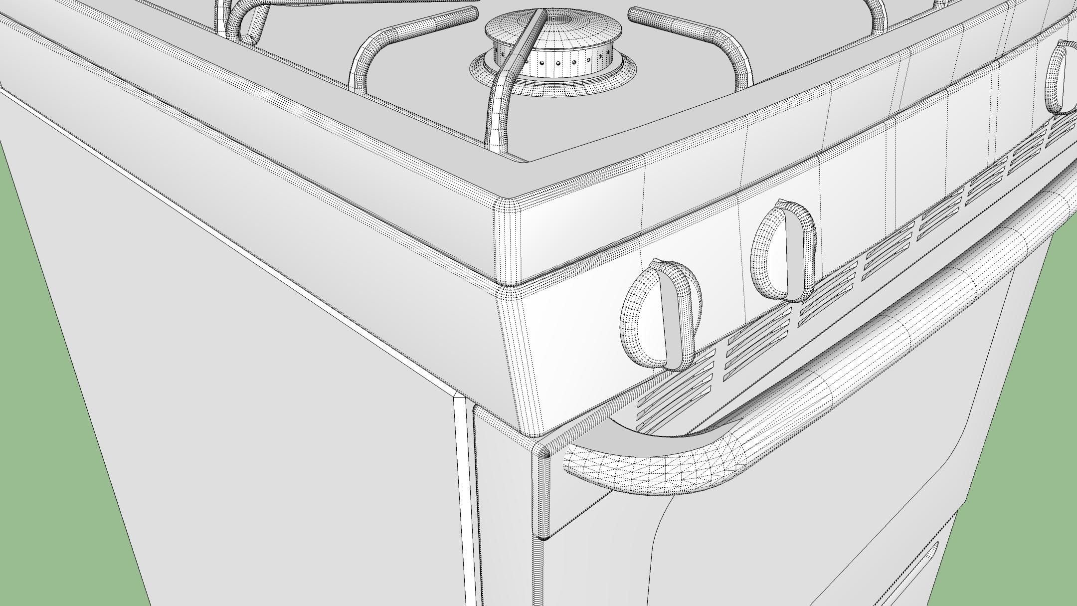 3d model stove gas range