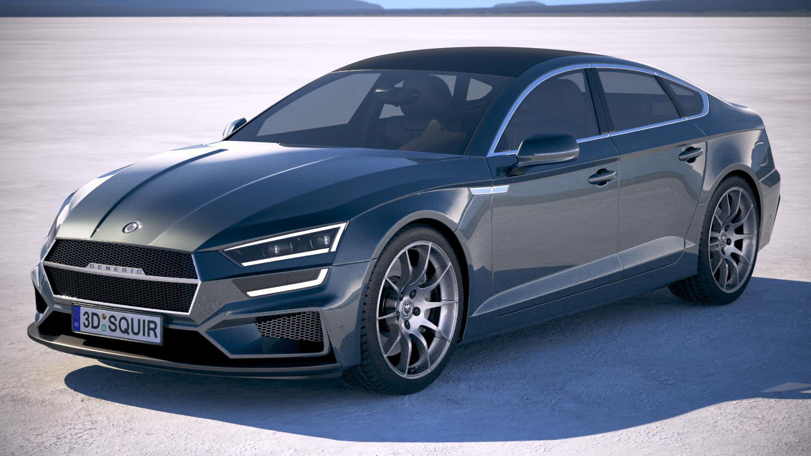 generic sedan 2017 c4d