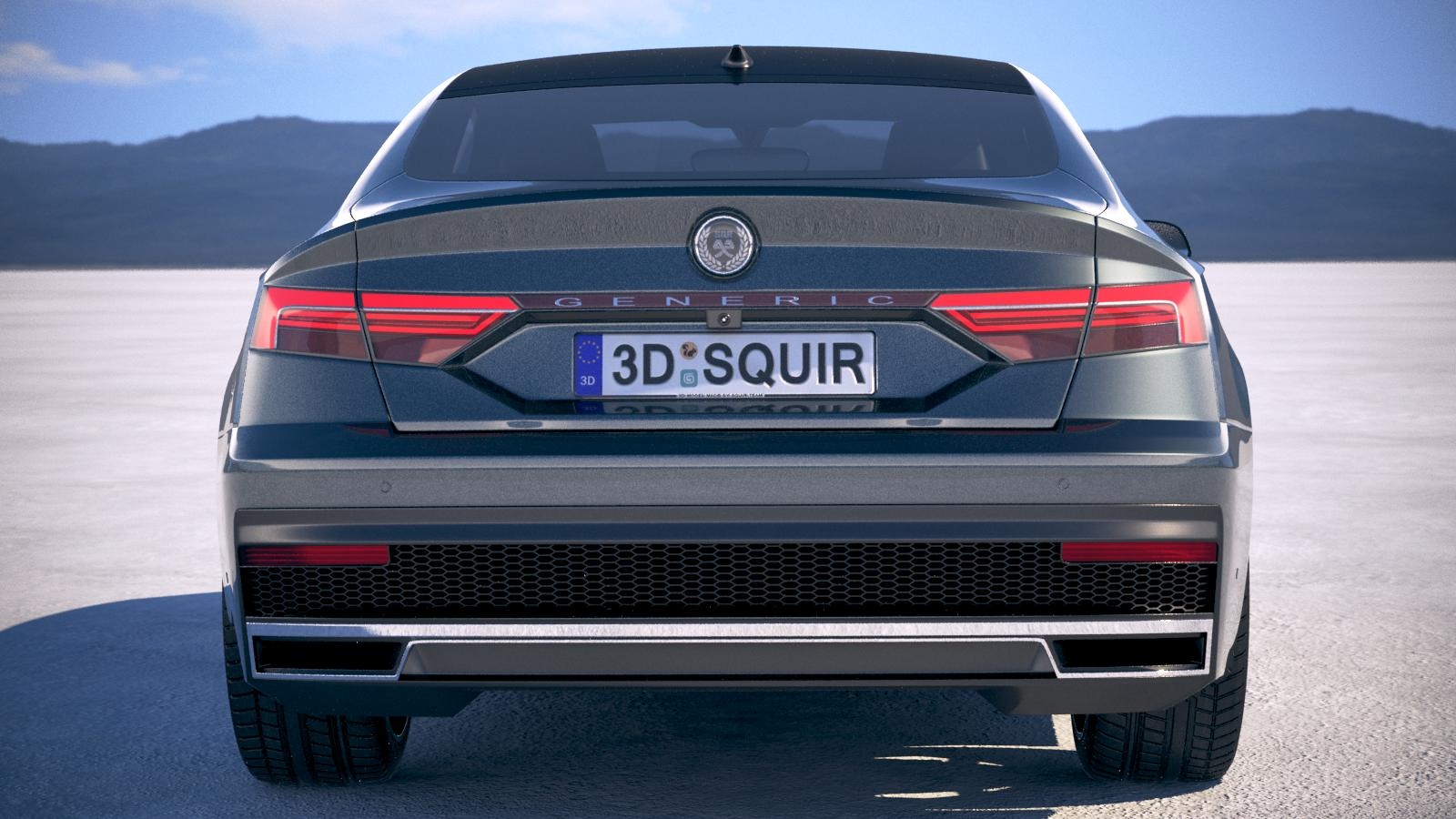 generic sedan 2017 c4d