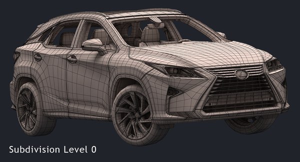 3d 2016 lexus rx 350 model
