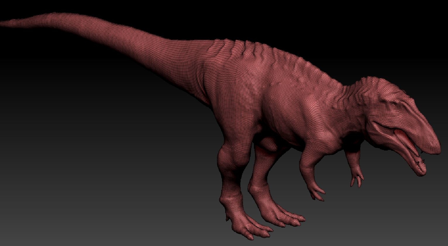 3d dinosaur acrosaurus model