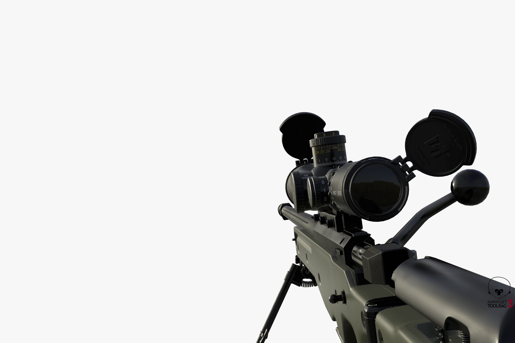 3d sniper rifle l96a1 model