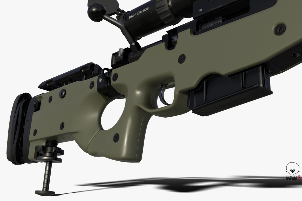 3d sniper rifle l96a1 model