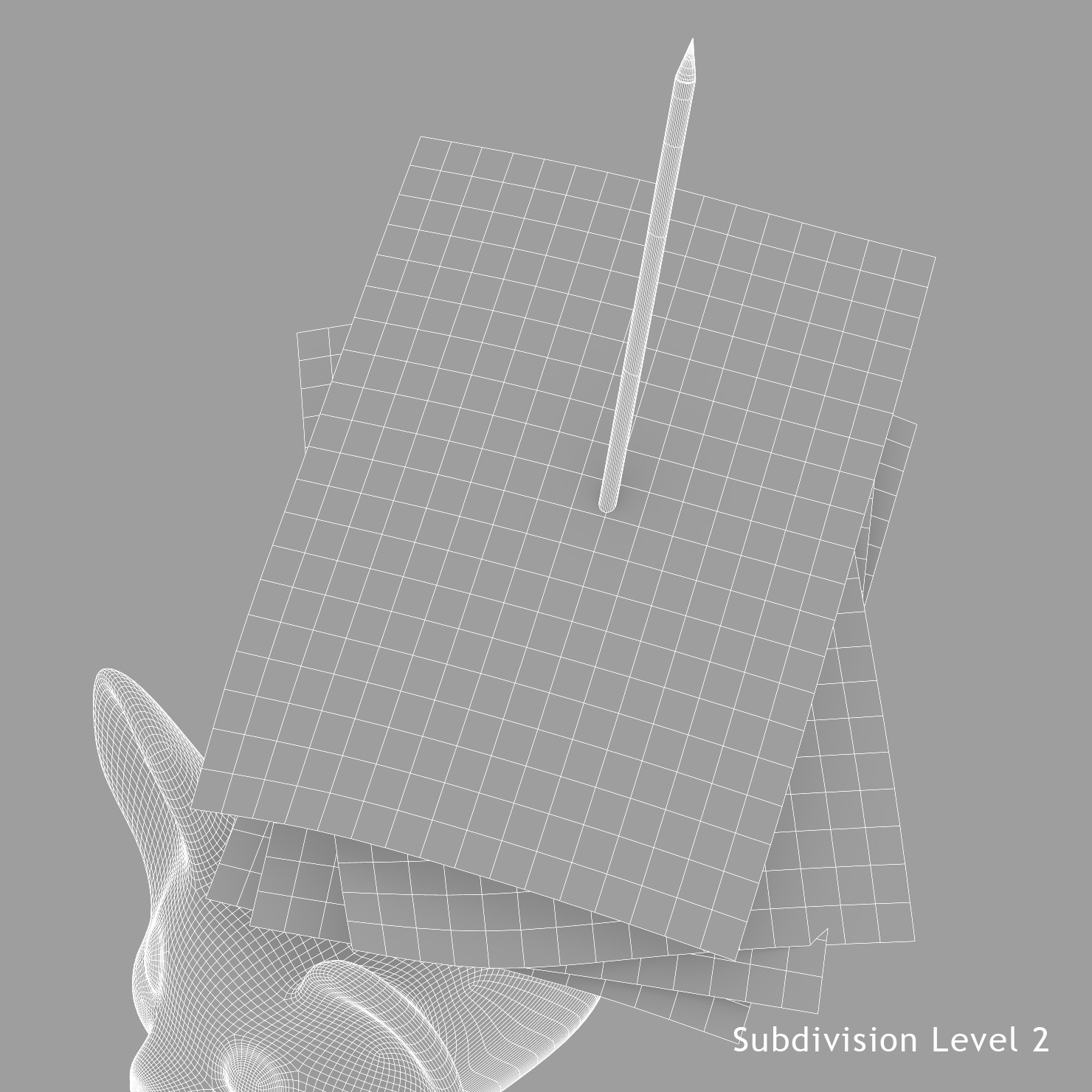 paper spike 3d obj