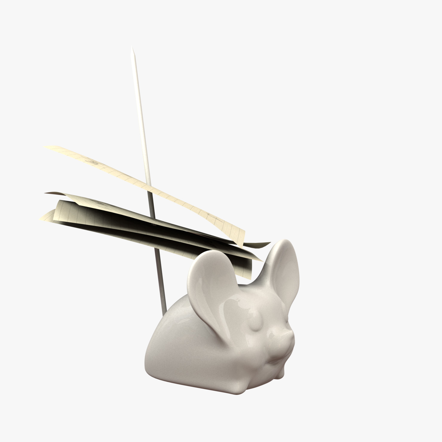 paper spike 3d obj