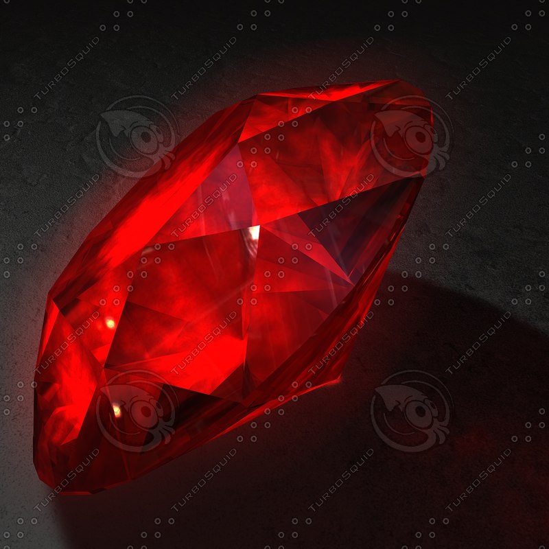 3d Ruby Red Model