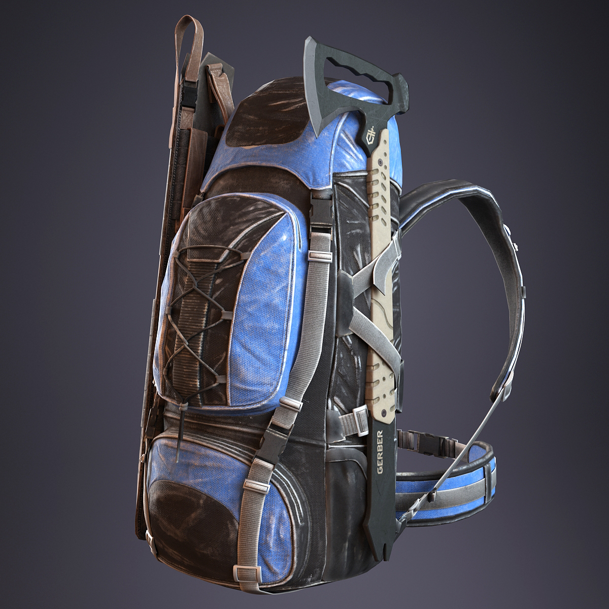 realistic bag character 3d model
