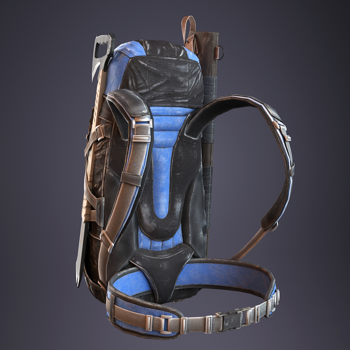 realistic bag character 3d model