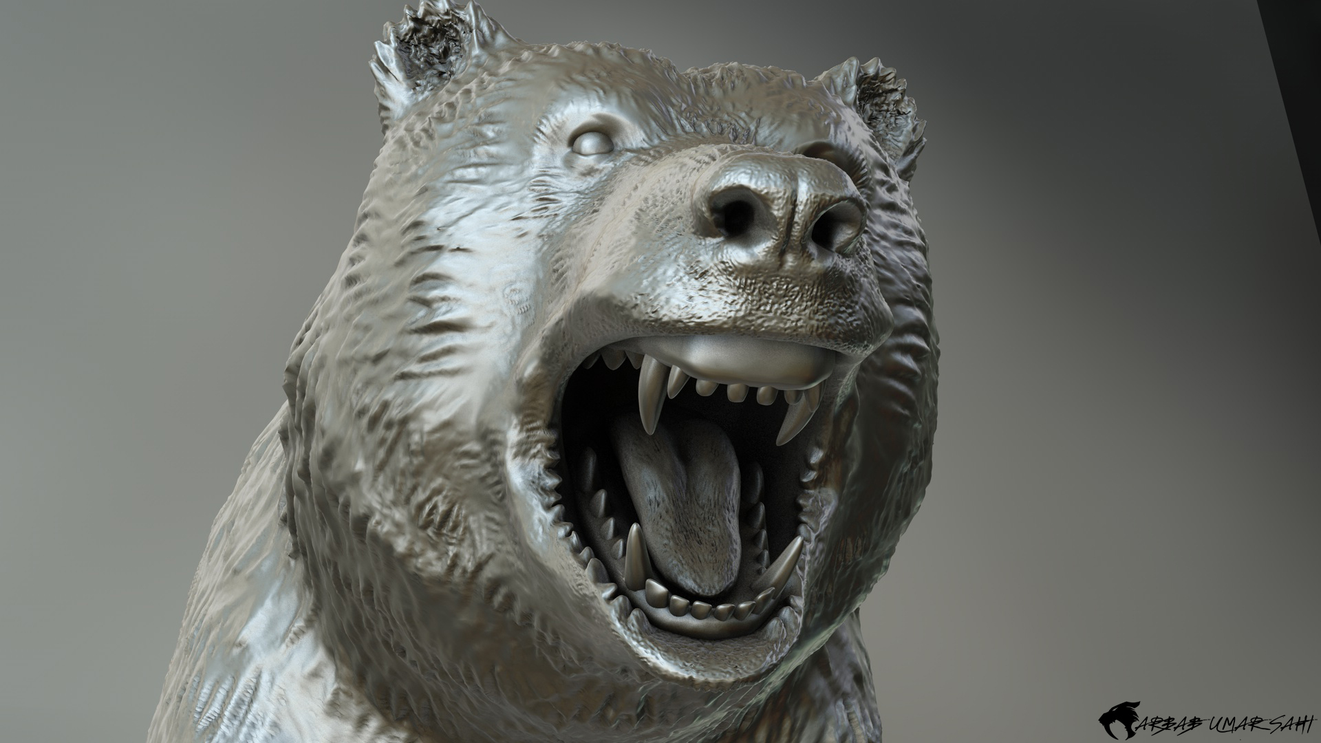 sculpted printing bear 3ds