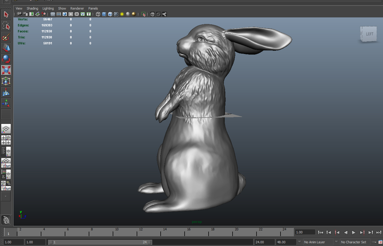rabbit sculpture 3d model