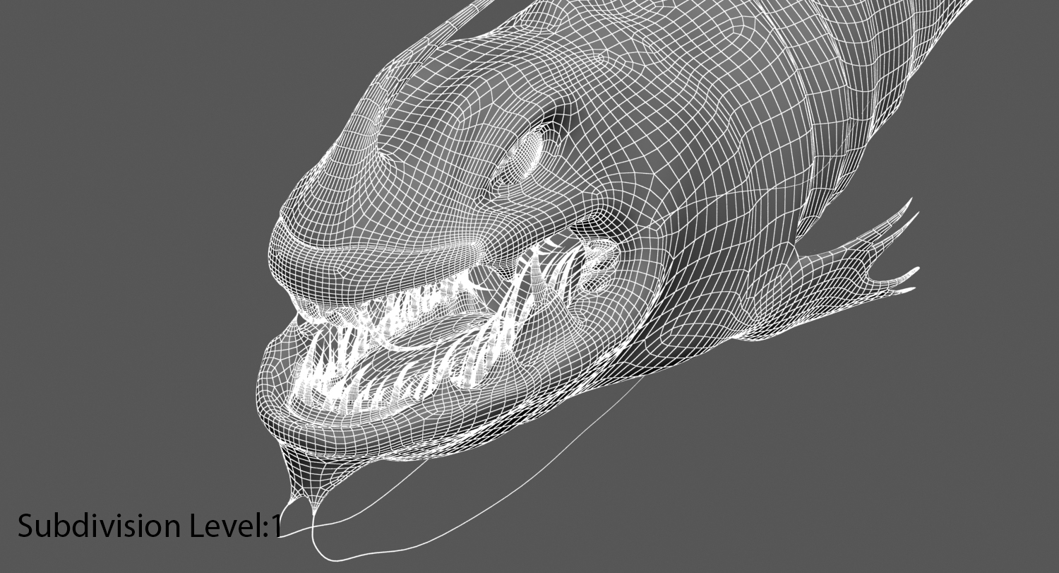 sea monster 3d model