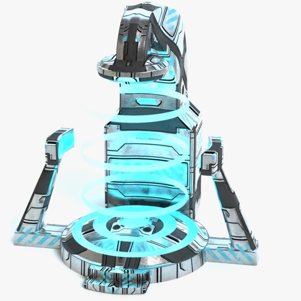 3d sci-fi teleporter