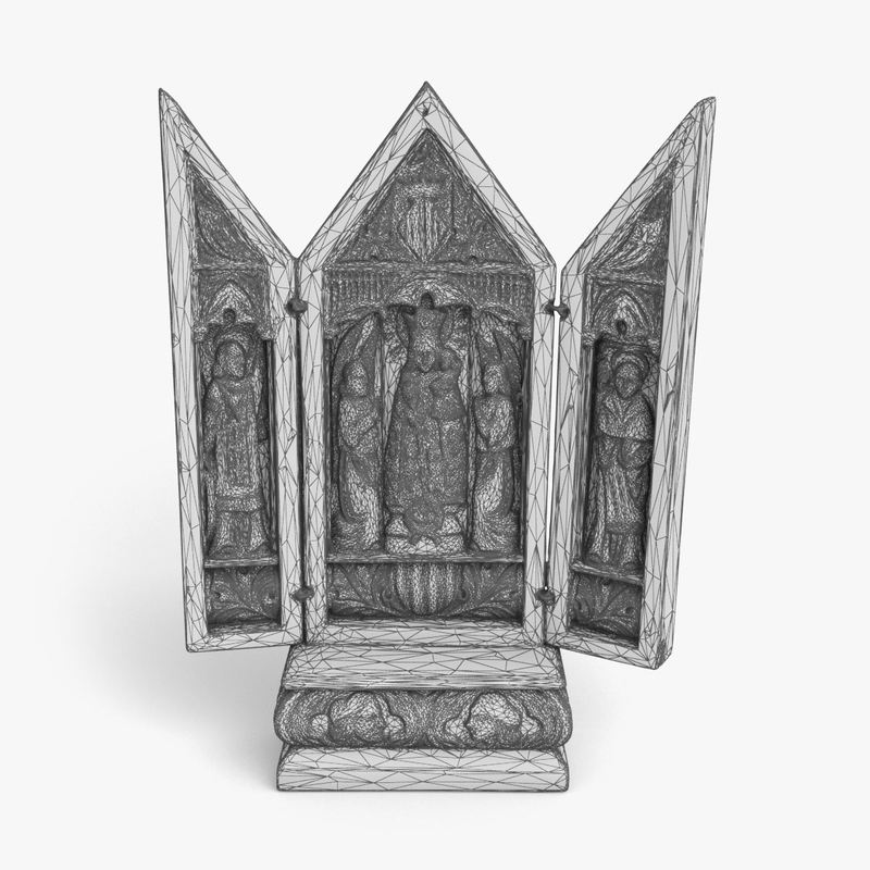 ivory wood religious 3d ma