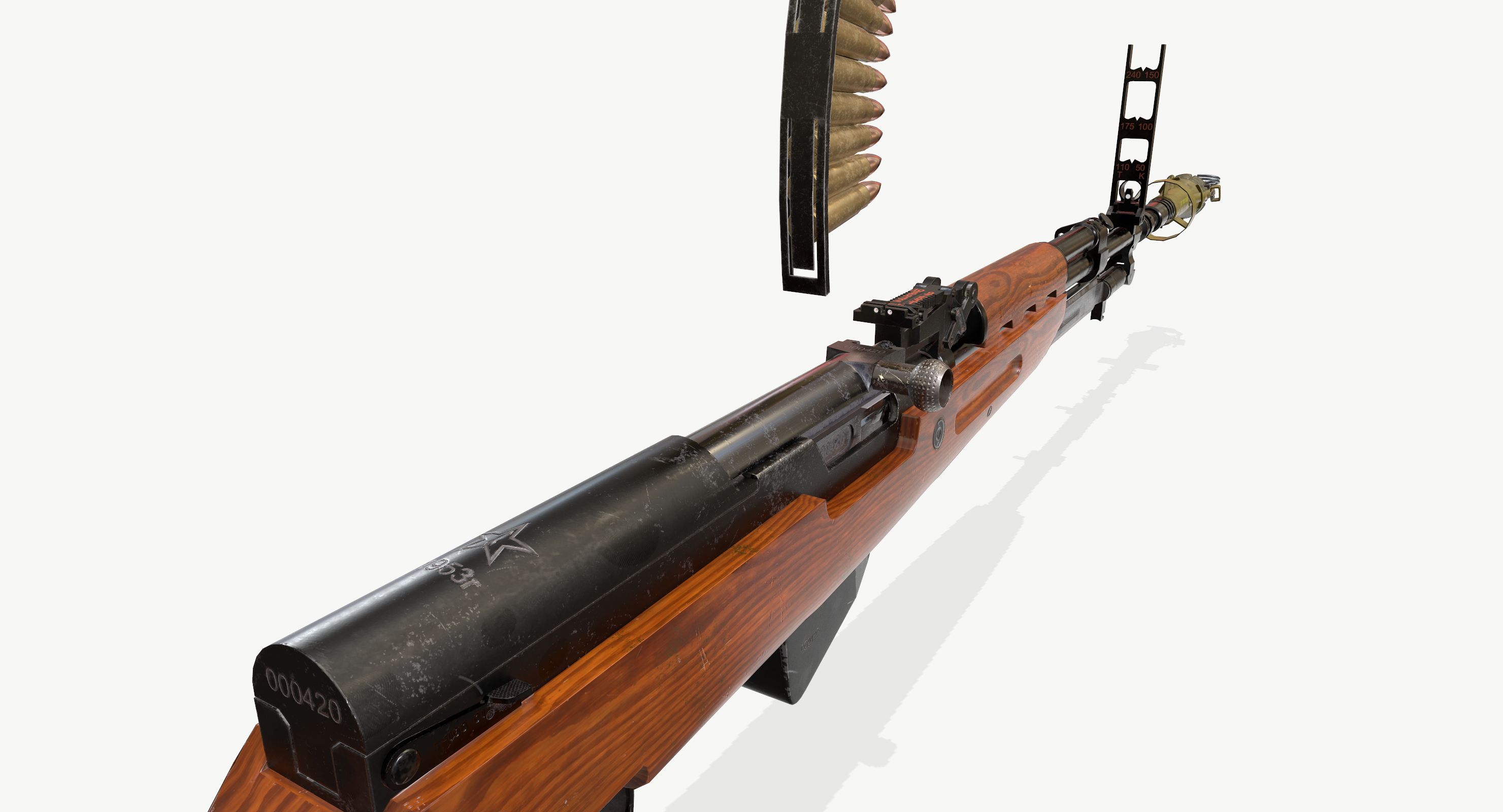 Yugo Iugoslavo SKS Rifle Grenade Munição Stripper Modelo 3D ...