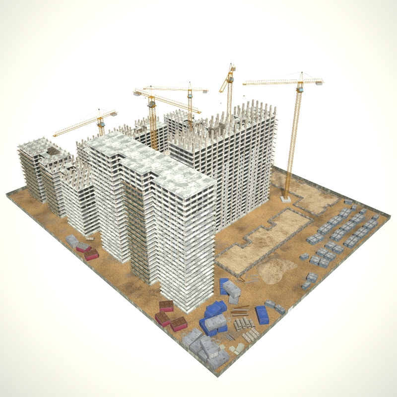 construction site 3d max