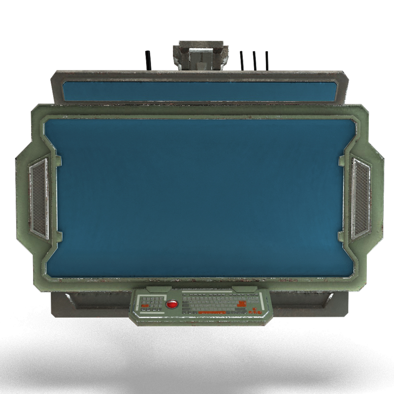 3d model sci-fi monitor