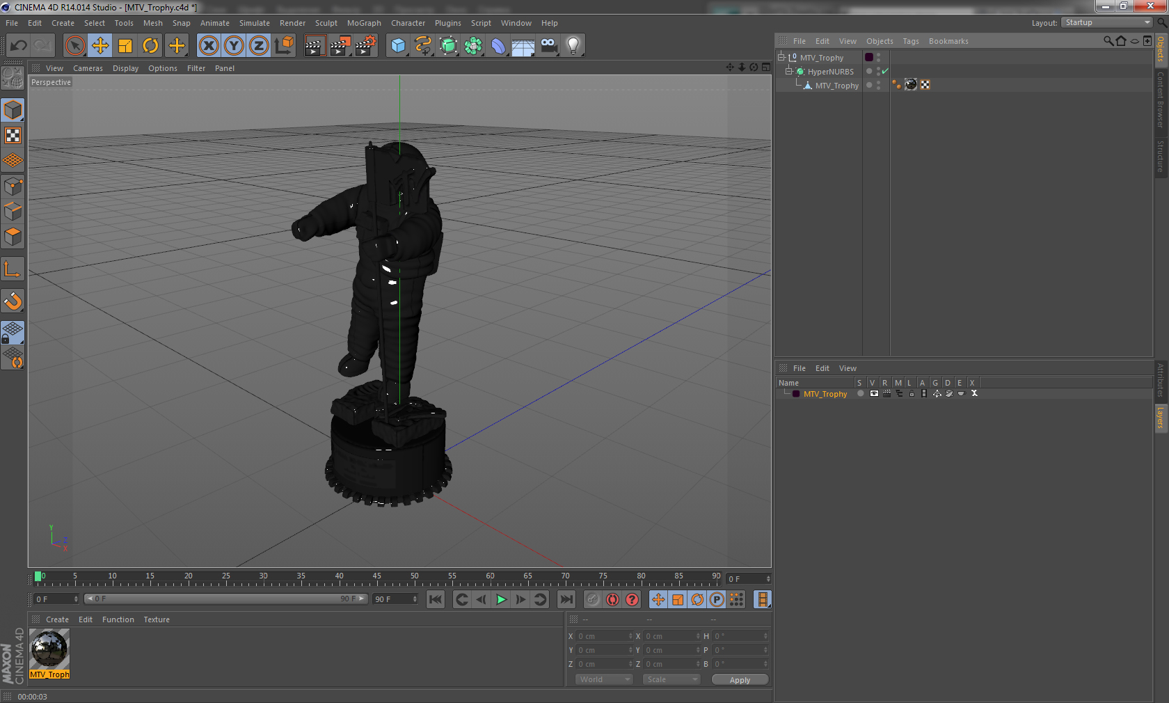 mtv trophy 3d model