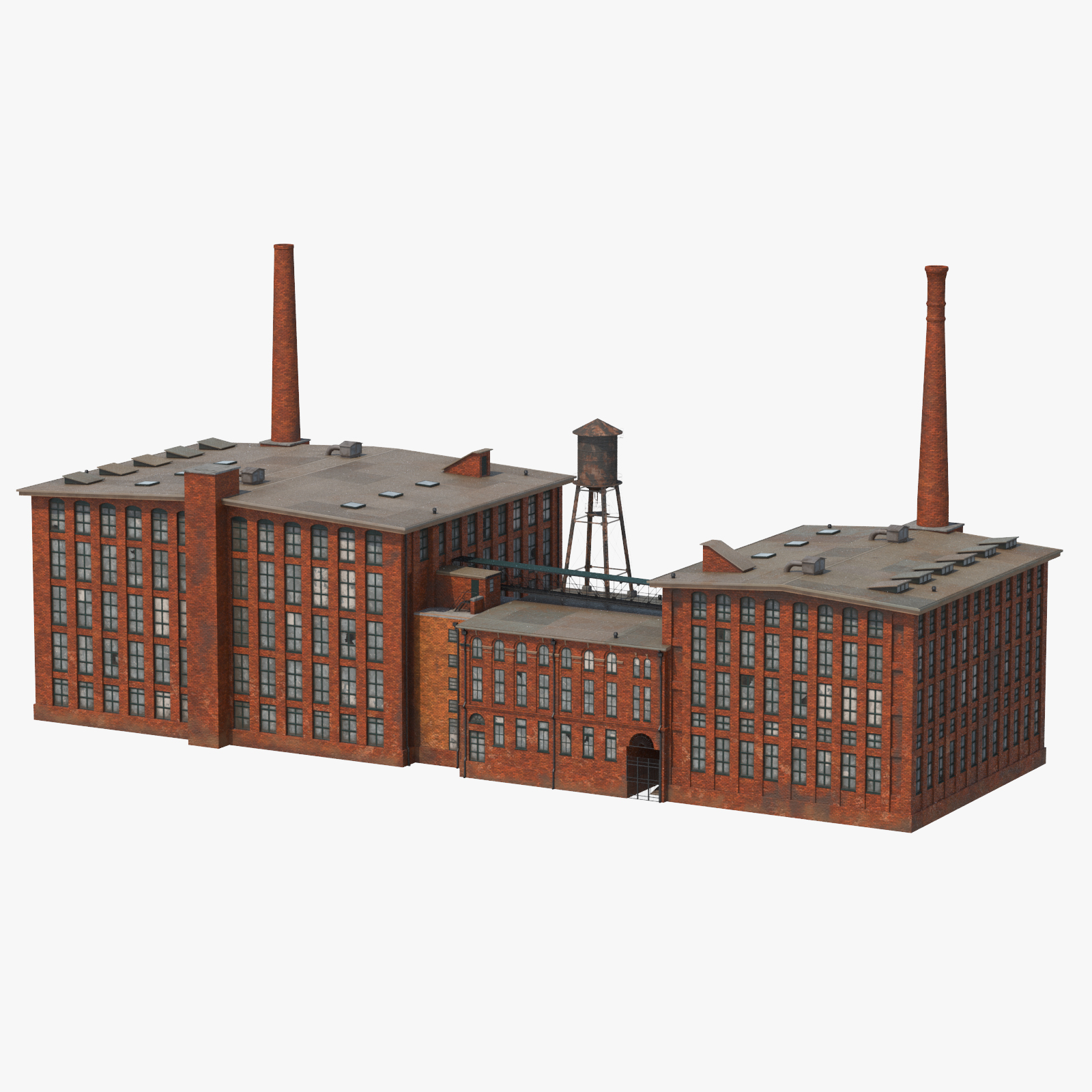 factory smokestacks c4d