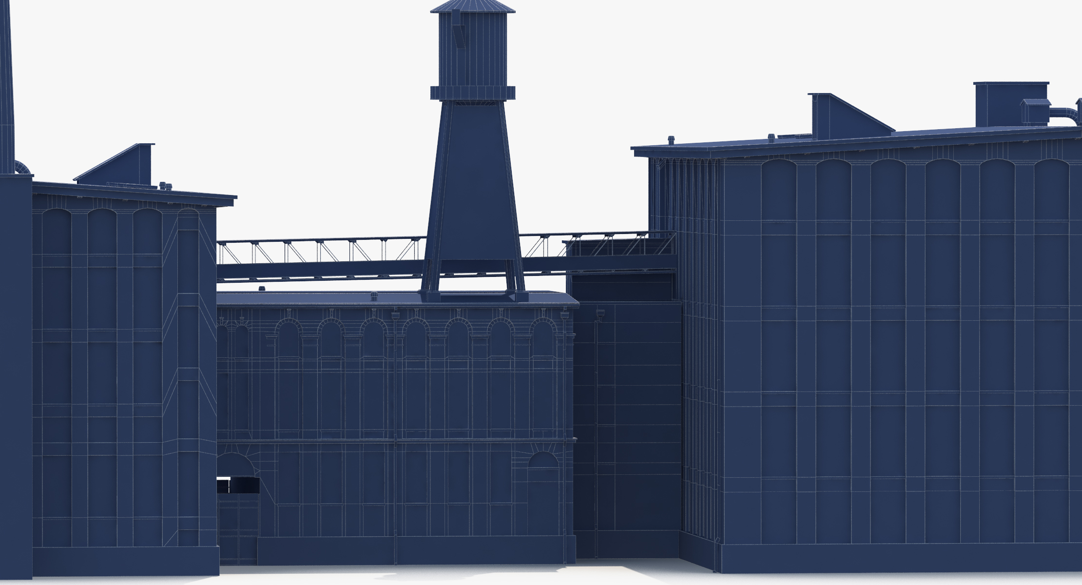 factory smokestacks c4d