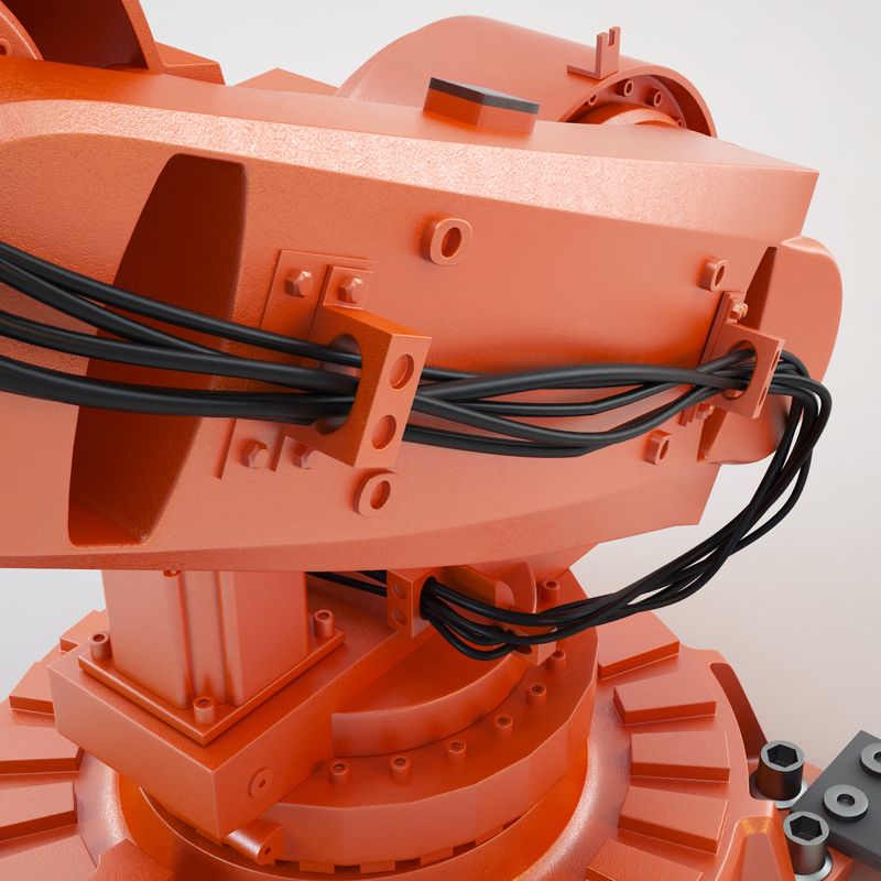 abb irb 6620 industrial robot 3d model