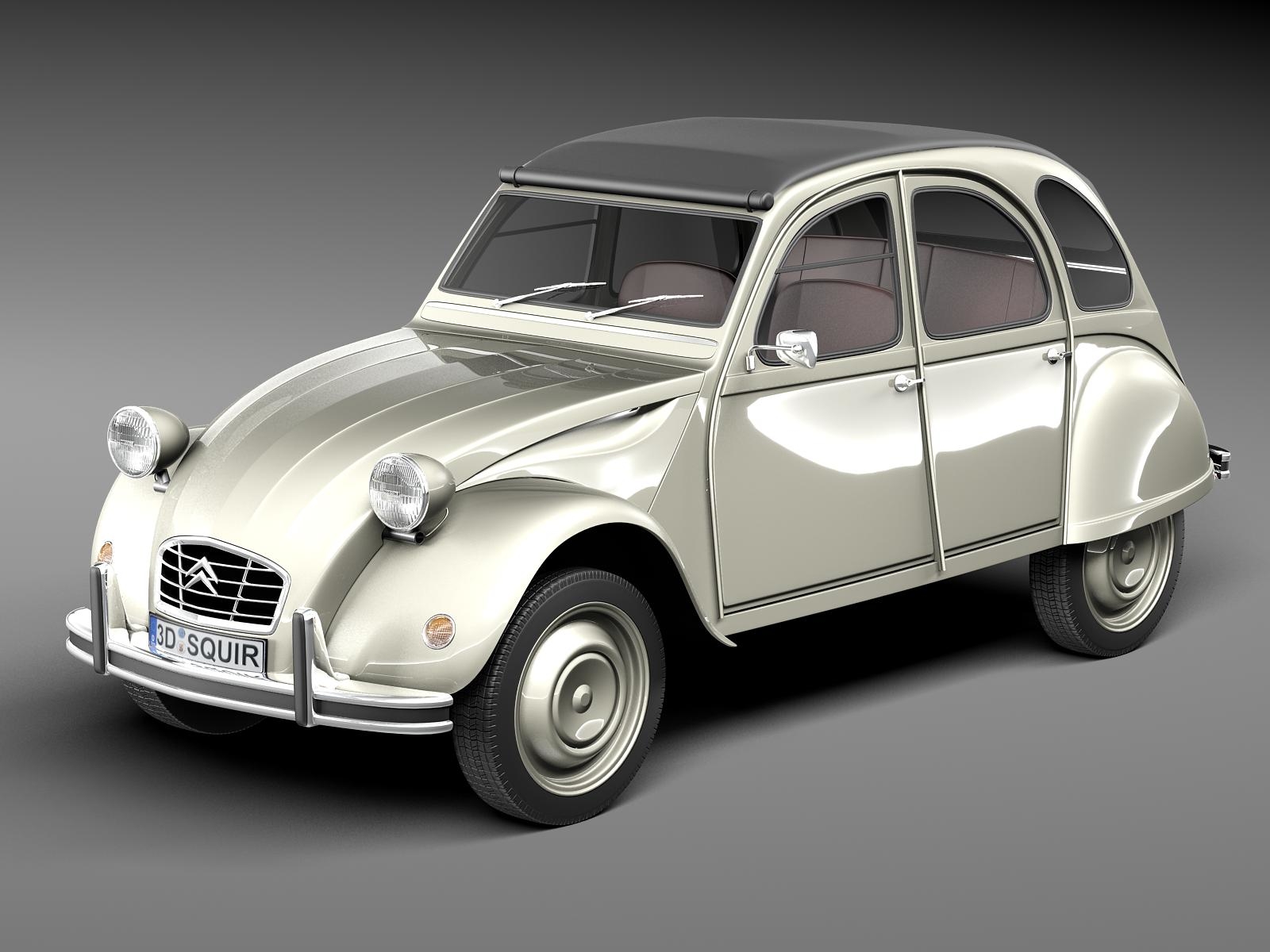 citroen 2cv 2 3d model
