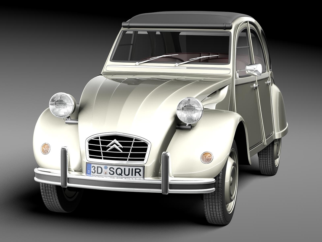 citroen 2cv 2 3d model