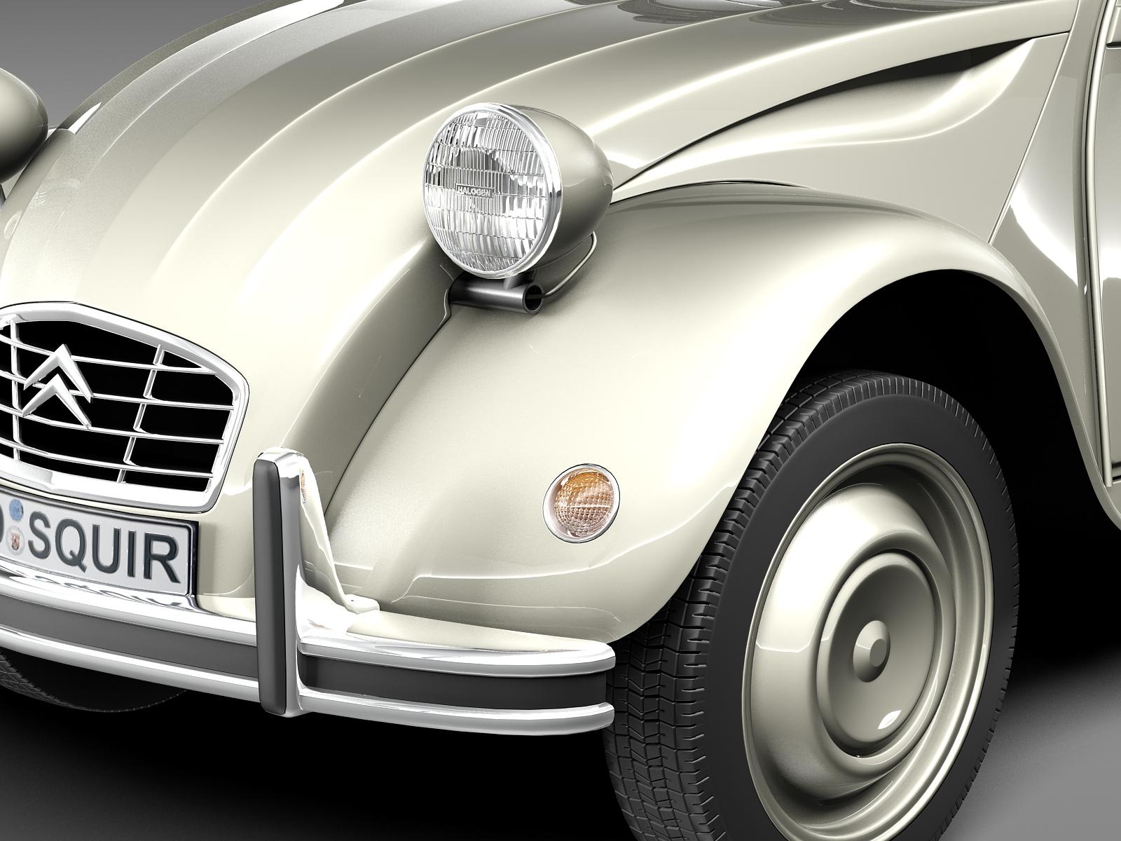 citroen 2cv 2 3d model