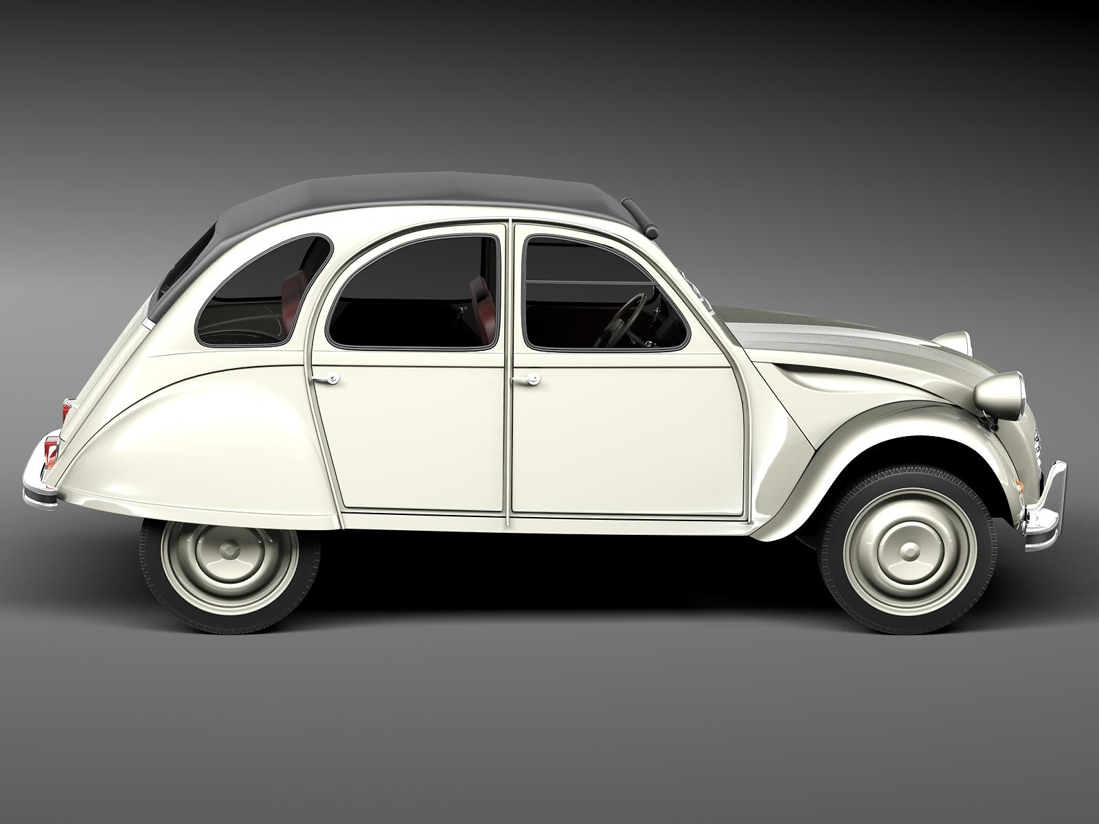 citroen 2cv 2 3d model