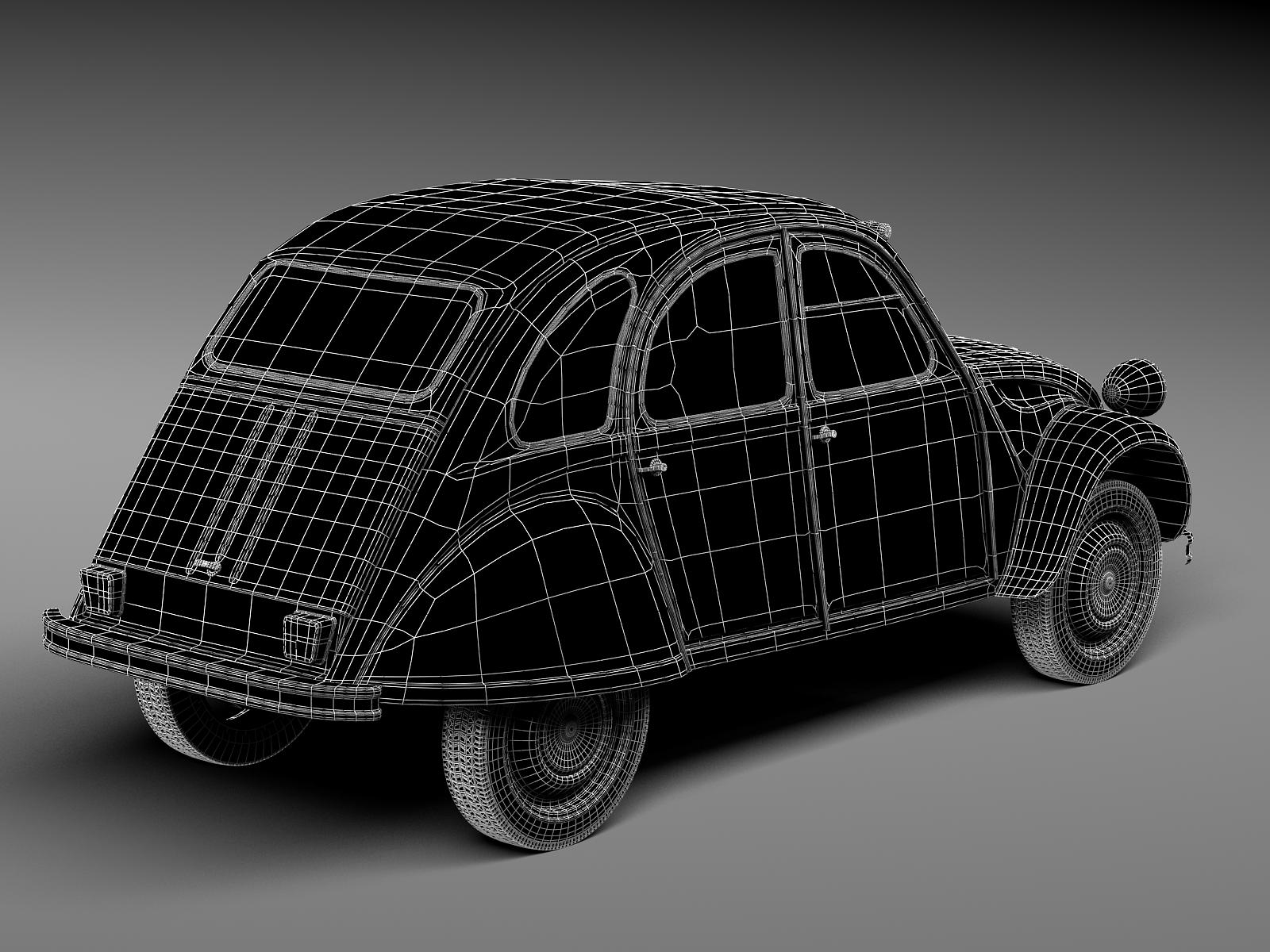citroen 2cv 2 3d model