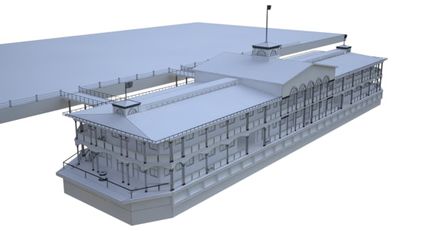 3d landing stage model