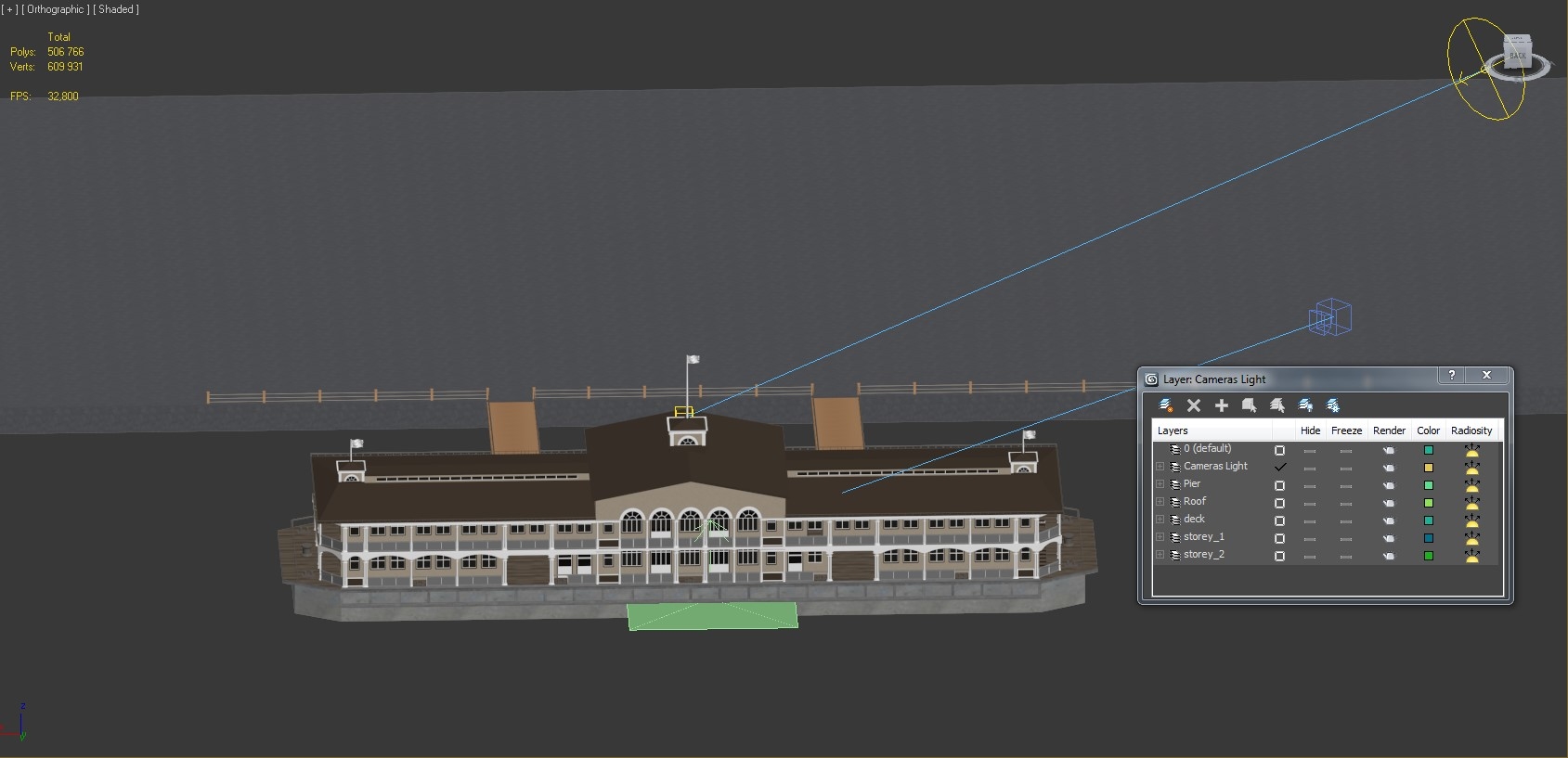 3d landing stage model