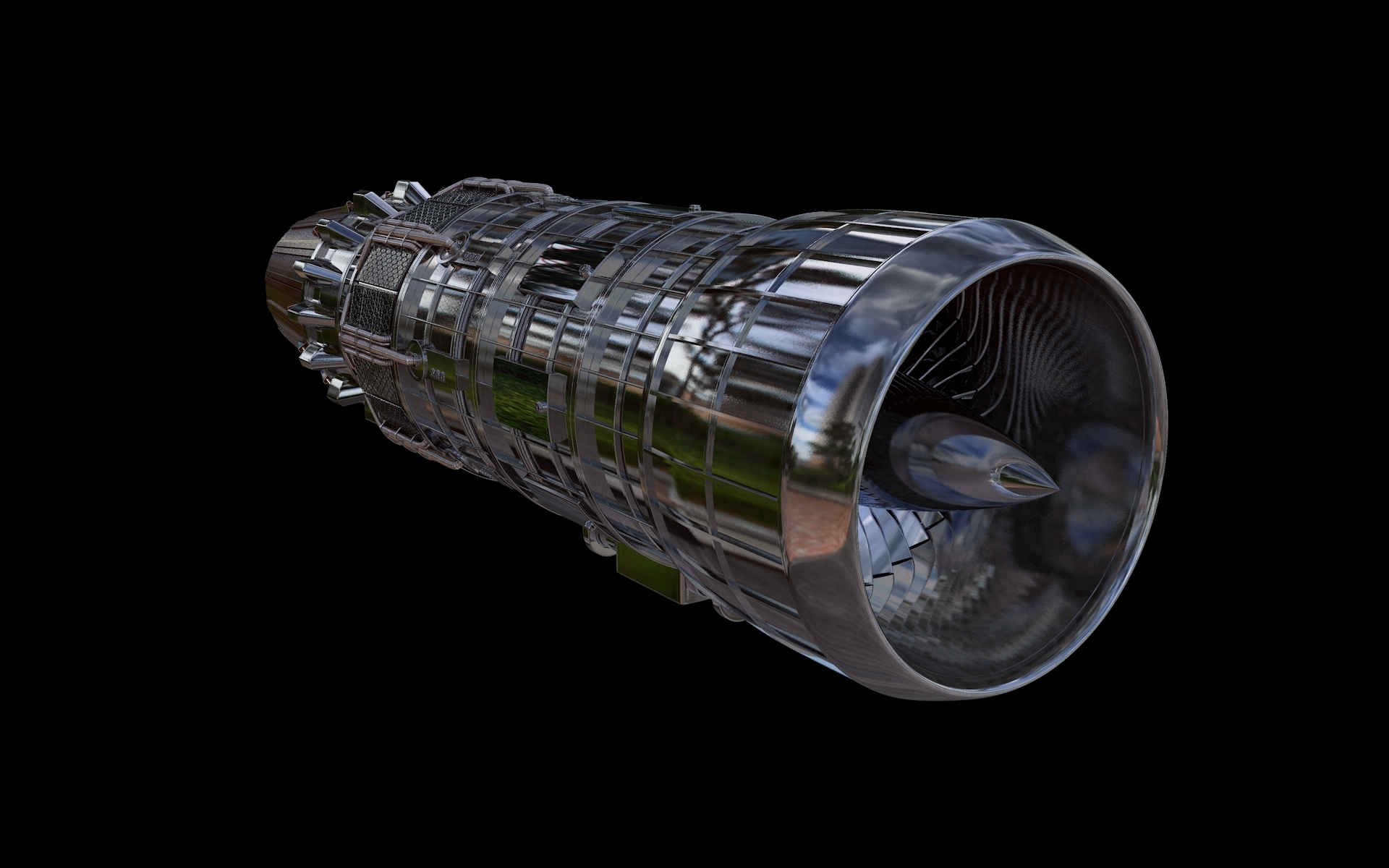 3d model of jet engine