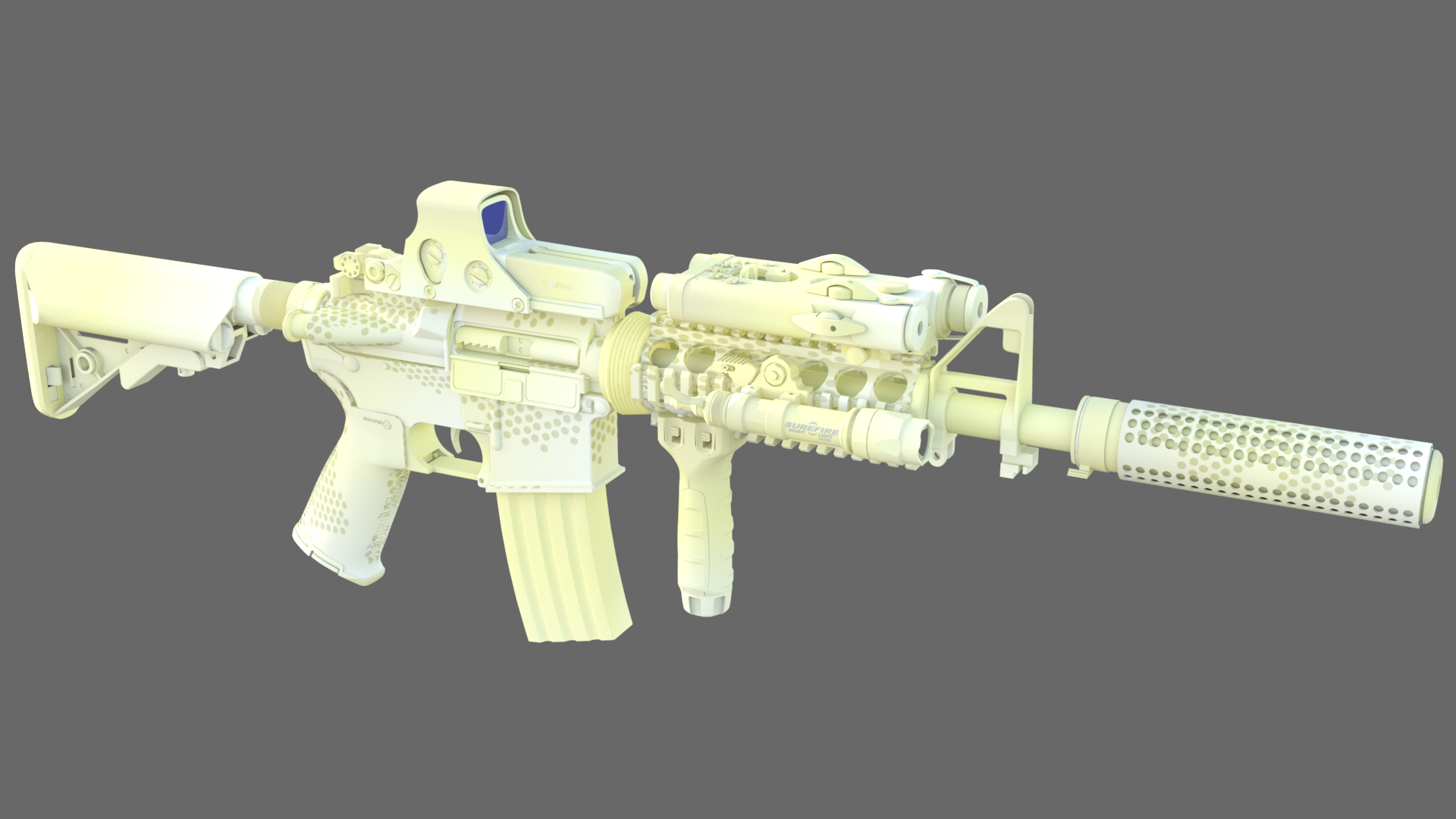3d m4a1 sopmod model