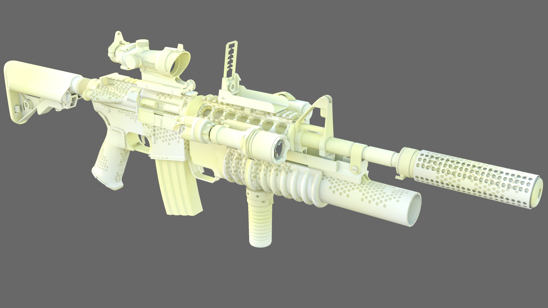 3d m4a1 sopmod model