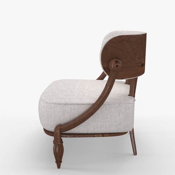 wooden armchair rc 3d model