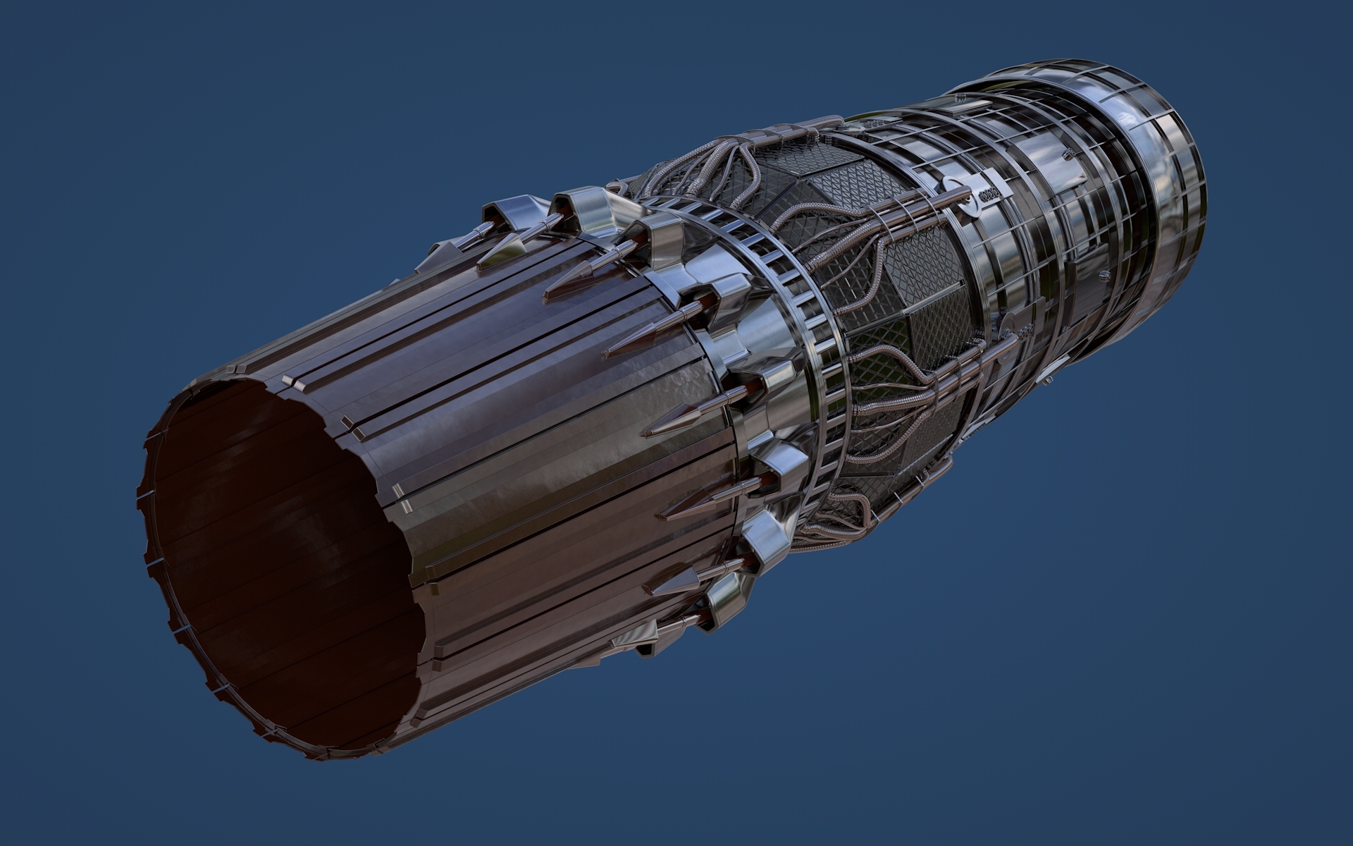 3d model of jet engine