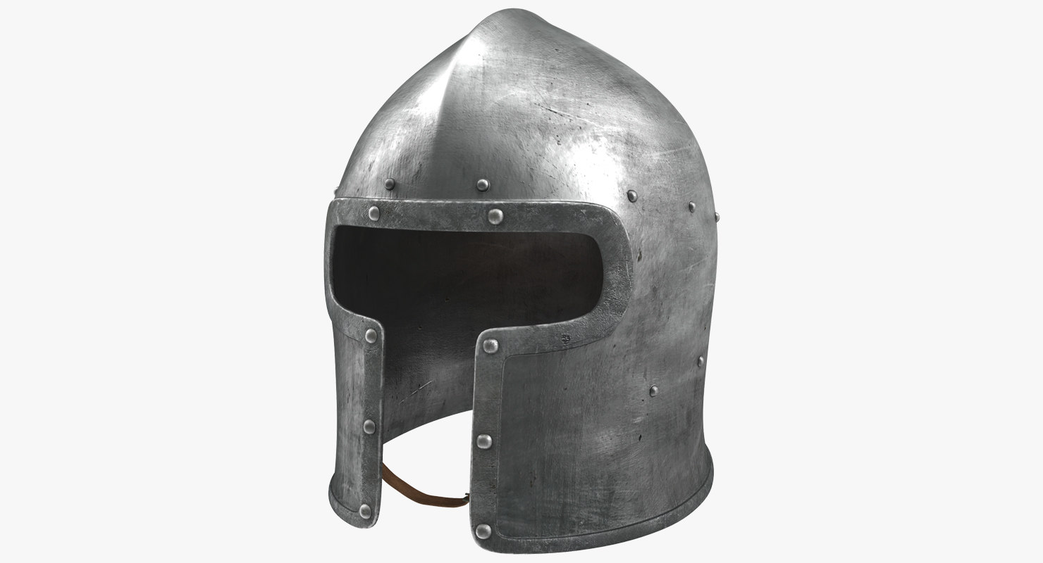 3d barbuta medieval helmet model