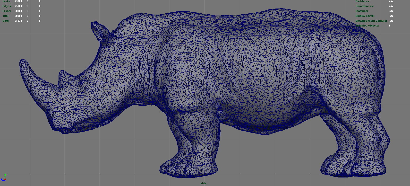 white rhinoceros 3d model